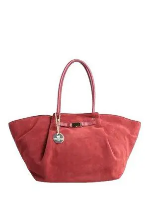 LAURA DI MAGGIO Leather Maxi Tote - Red