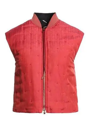 Agnona Coral Viscose And Silk Vest - Red