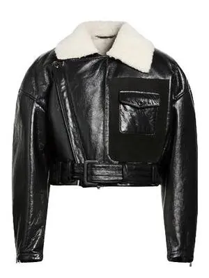 Dolce & Gabbana Lambskin Shearling Lined Jacket - Black