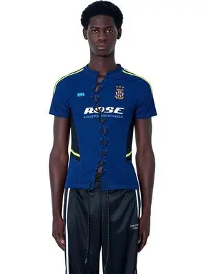 Martine Rose Lace-up Athletic Jersey - Blue