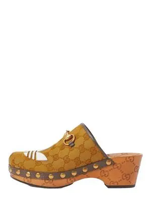 Gucci X Adidas Horsebit Clog Gg Monogram - Beige/brown