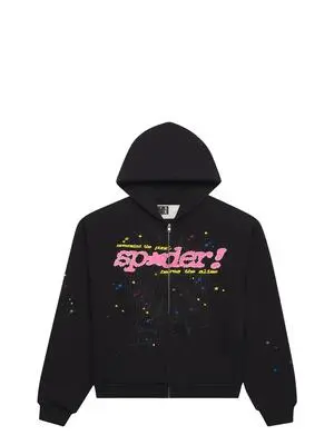SP5DER Punk V2 Zip Up Jacket - Black
