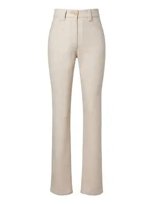Khaite Callum Wool And Cashmere Straight Pants - Grey
