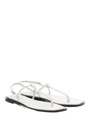 TOTEME Leather Thong Sandals - White