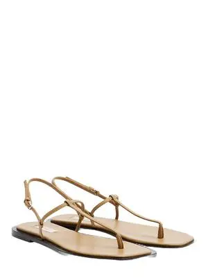 TOTEME Leather Thong Sandals - Beige