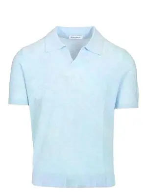 AL DUCA D’AOSTA 1902 Moss-stitch Cotton Polo Shirt - Blue