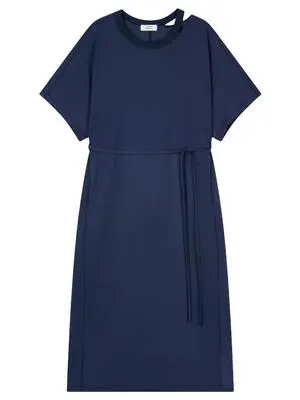STUDIO TOMBOY Cut-out Belted Maxi Dress - Blue
