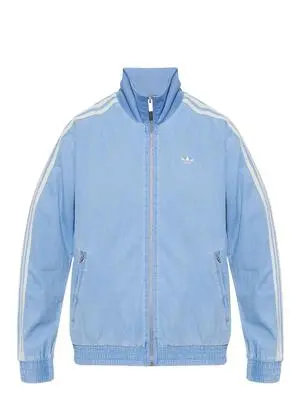 ADIDAS ORIGINALS Light Denim Effect Track Jacket With Logo - Blue