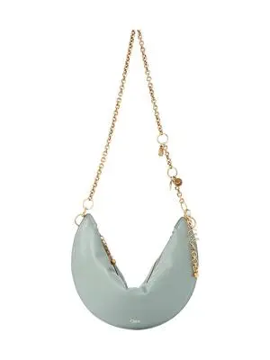 Chloé Chloé Icons Shoulder Bag In Soft Leather Bluish Green