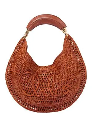 CHLOÉ Chloé Raffia Hobo Bag With Banana Handle