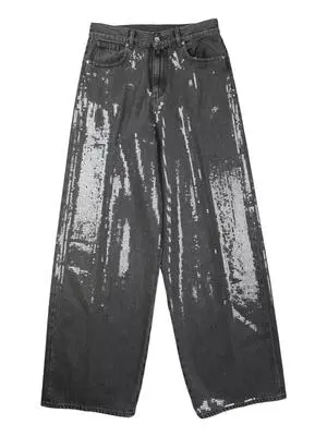 NINE:INTHE:MORNING Sequin Embellished Jeans - Grey