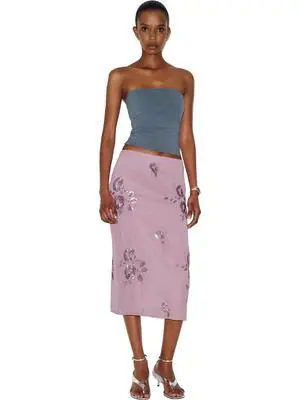REFORMATION Helen Embellished Midi Skirt - Purple