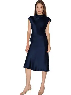 REFORMATION Reformation Winslet Silk Two-Piece Set Blue