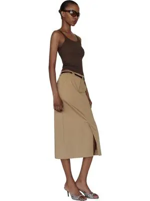 REFORMATION Renee Skirt - Natural
