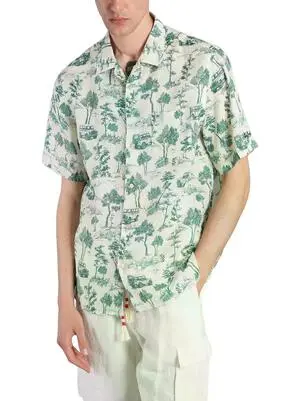 MC2 SAINT BARTH Graphic-print Short-sleeve Shirt - Neutrals