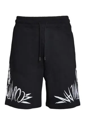 COUNTY OF MILAN Logo-print Track Shorts - Black