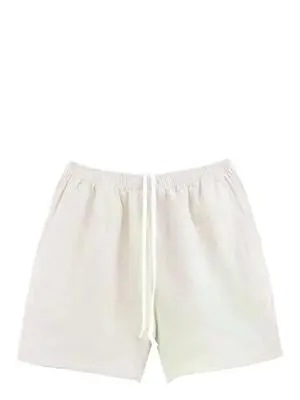 TRIBE AND TRUE Linen Drawstring Waist Shorts - Neutrals