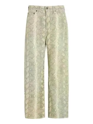 Citizens Of Humanity Miro Snake-print Wide Leg Jeans - Neutrals