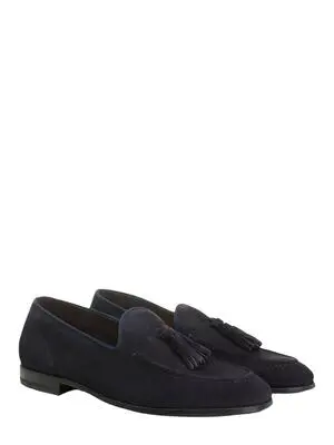 AL DUCA D’AOSTA 1902 Suede Loafers With Tassel Detail - Blue
