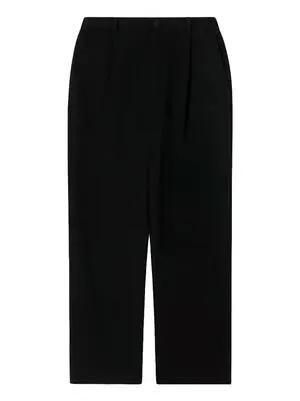 SOLID HOMME Crinkled-effect Trousers - Black