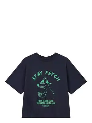 STUDIO TOMBOY Graphic Print Boxy-fit T-shirt - Blue