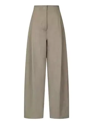 STUDIO TOMBOY TOMBOY Pleated Wide-Leg Trousers Neutrals
