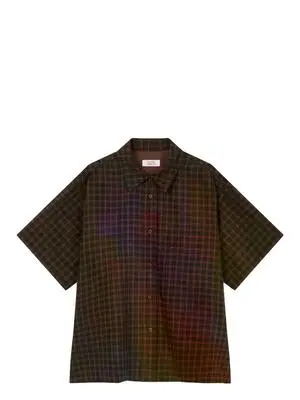 STUDIO TOMBOY Check Short-sleeve Shirt - Brown