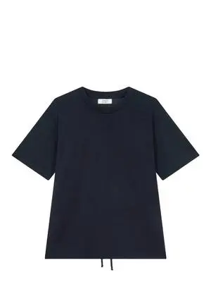 STUDIO TOMBOY Cut-out Drawstring T-shirt - Black