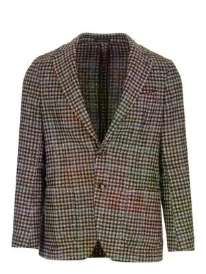 AL DUCA D’AOSTA 1902 Check Wool Blazer - Brown