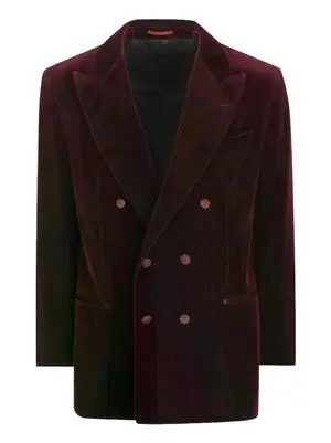 Brunello Cucinelli Pinstripe Double-breasted Jacket - Red