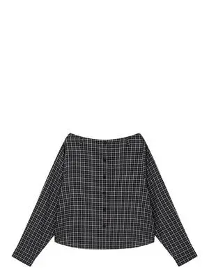 STUDIO TOMBOY Check-print Shirt - Black