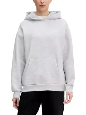 Guess Logo Embroidered Hoodie - Grey