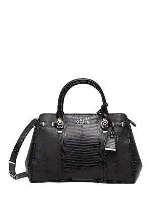 Guess Lizard-effect Tote Bag - Black