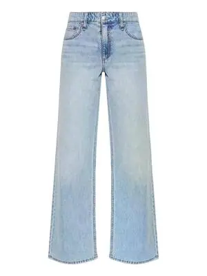 Rag & Bone Faded Straight-leg Jeans - Blue
