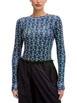 Kari Traa Fryd Fair Isle Long-sleeve Base-layer Top - Blue