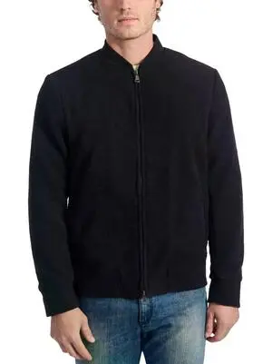 ROBERTO PEPE LUXURY Zip-up Bomber Jacket - Black