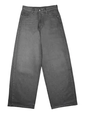 NINE:INTHE:MORNING Glitter Embellished Wide Leg Jeans - Grey