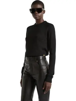 Balmain Balmain Knit Jumper With Quilted Effect Black