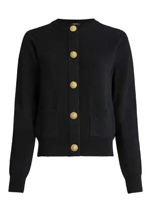 BALMAIN Balmain Eco-Cashmere Cardigan With Lion Chain Buttons