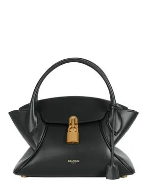 Balmain Small Pulse Day Bag In Smooth Leather - Black