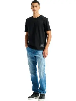 Balmain Straight-leg Faded Denim Jeans - Blue