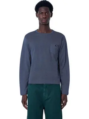 Miu Miu Textured Long Sleeve Top - Blue