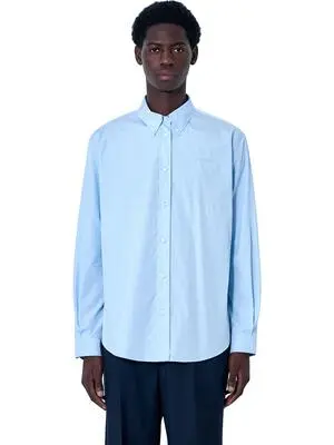 Miu Miu Cotton Poplin Button-down Shirt - Blue