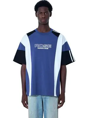 Martine Rose Graphic Panel T-shirt - Blue