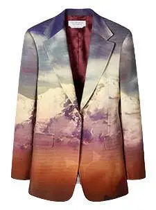 PAUL SMITH + GABRIELA HEARST Blue Mountain Print Blazer - Red