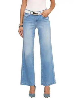 L'Agence Joanne Low-rise Wide-leg Jean - Pacific