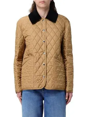 Burberry Quilted Polyester Jacket With Velvet Collar - Camel