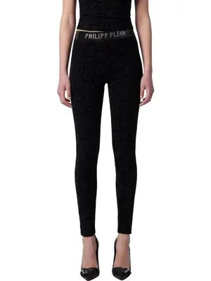 Philipp Plein Monogram Leggings - Black