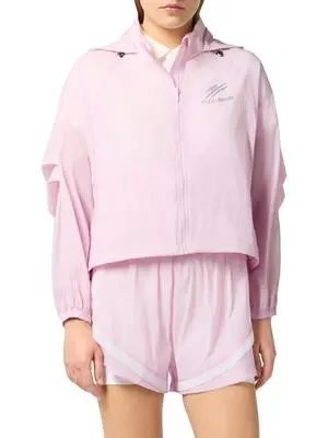 PLEIN SPORT Twotone Nylon Windbreaker Jacket - Fuchsia