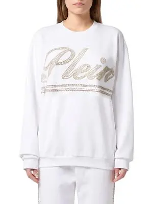 Philipp Plein Embellished Logo Sweatshirt - White